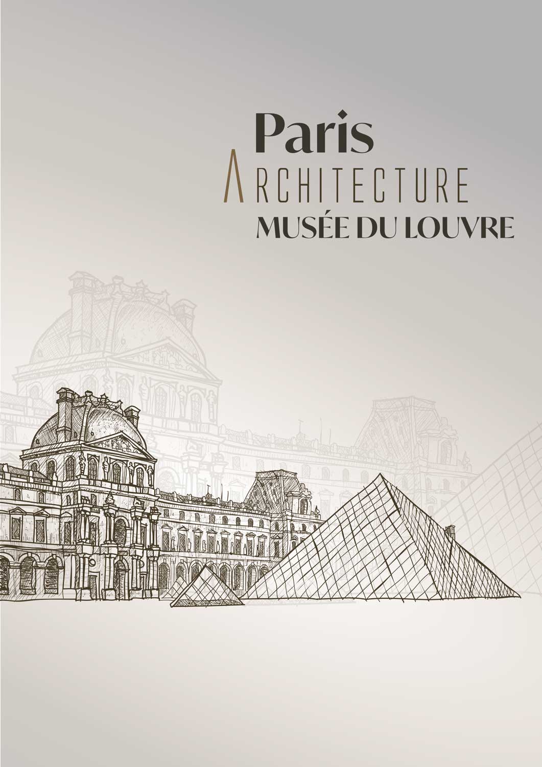 Poster Paris Louvre Museum - Architecture Illustration – UNIVEA